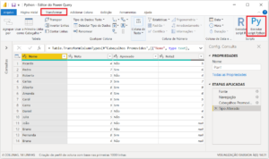 Aprenda como criar um script Python no Power BI