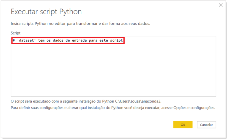 Aprenda como criar um script Python no Power BI