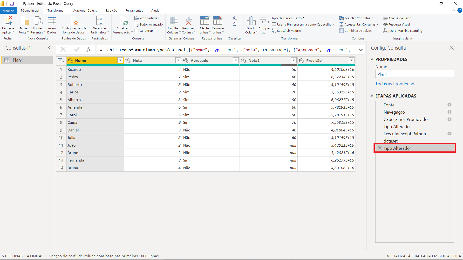 Aprenda como criar um script Python no Power BI